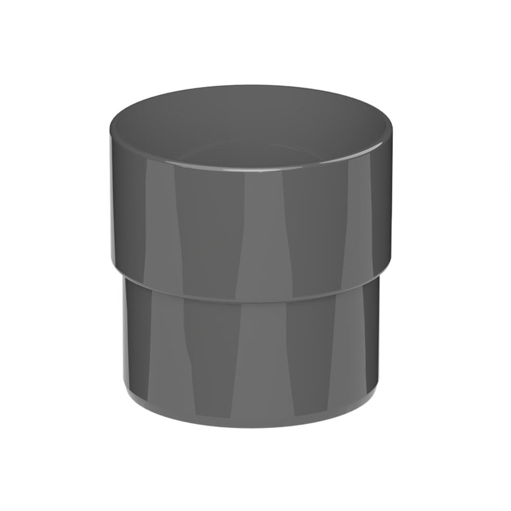 Galeco Round PVC Socket Downpipe Kit Graphite Grey - 100mm Diameter