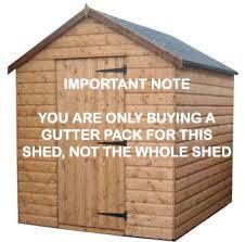 FloPlast Mini Gutter Shed Pack Apex Style Roof - 8 x 6 Black